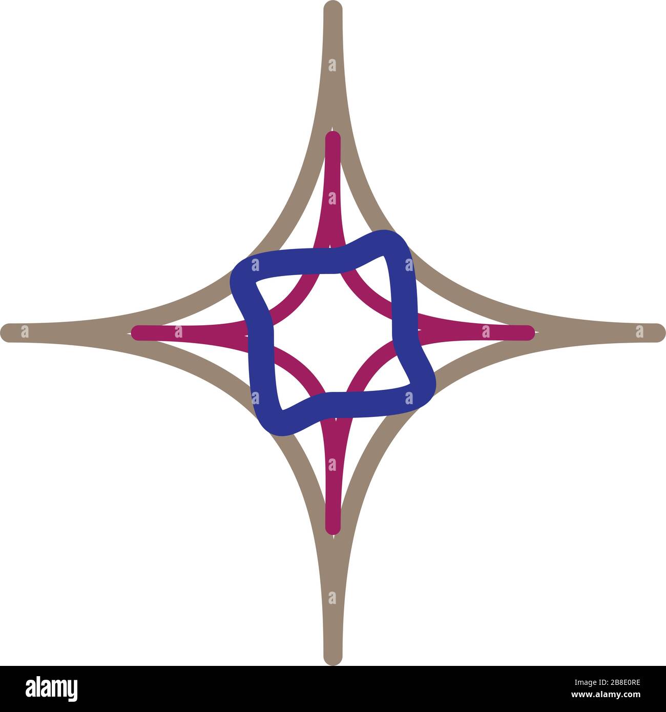 Geometric mandala / ornament / decoration symbol, icon. Simple, basic ...