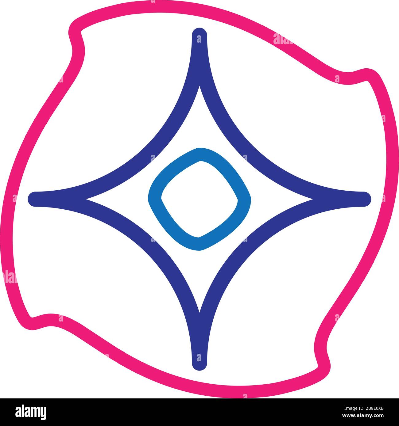 Geometric mandala / ornament / decoration symbol, icon. Simple, basic ...