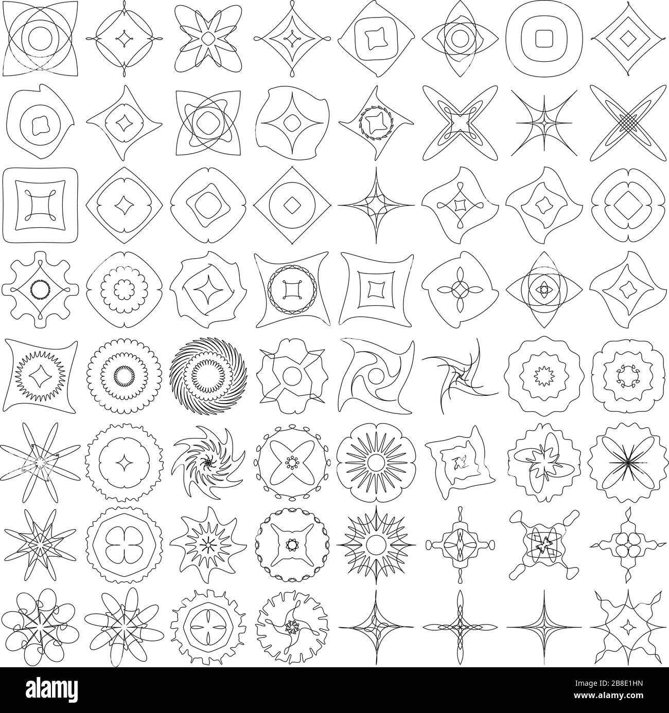 Geometric mandala / ornament / decoration symbol, icon. Simple, basic ...