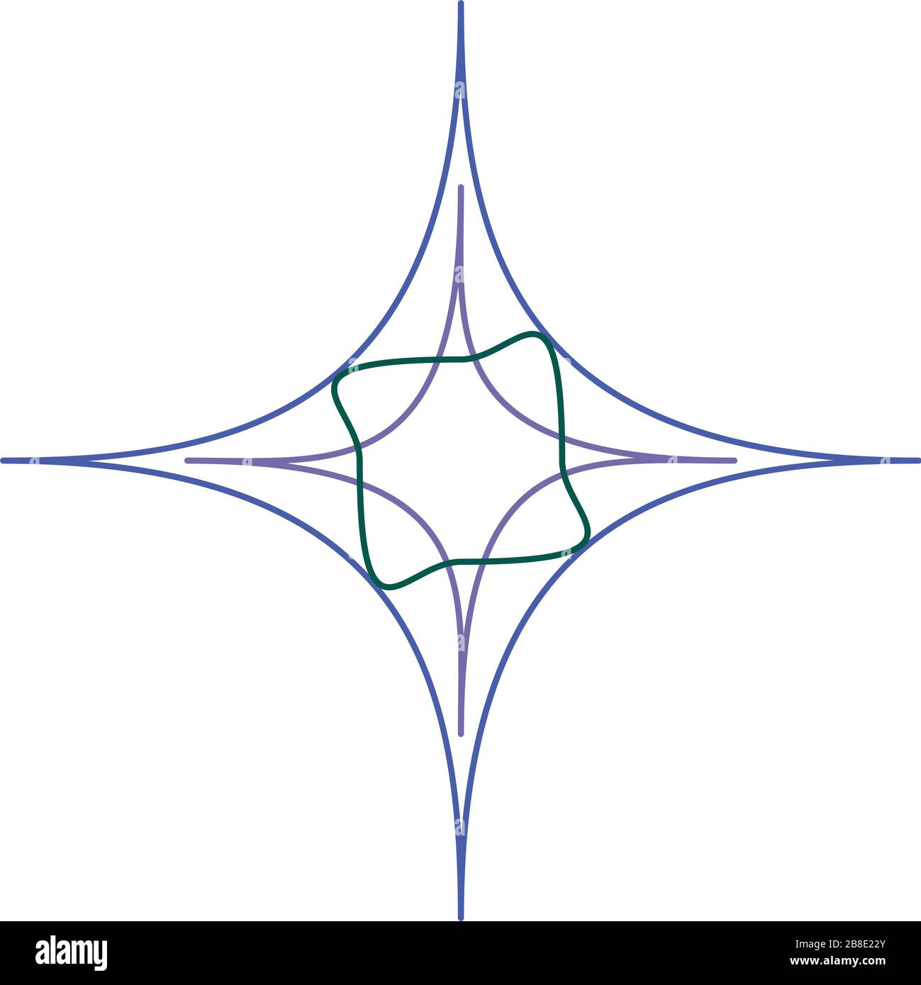 Geometric mandala / ornament / decoration symbol, icon. Simple, basic ...