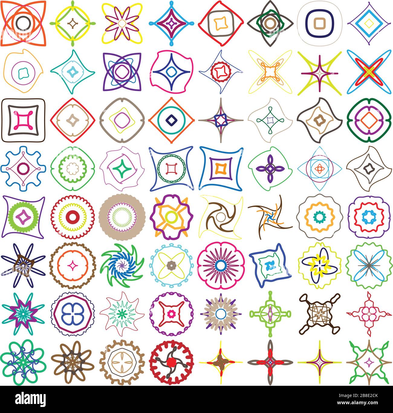 Geometric mandala / ornament / decoration symbol, icon. Simple, basic ...