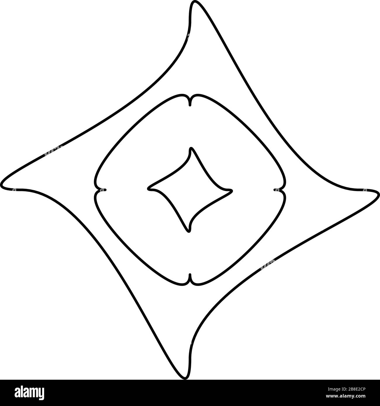 Geometric mandala / ornament / decoration symbol, icon. Simple, basic ...
