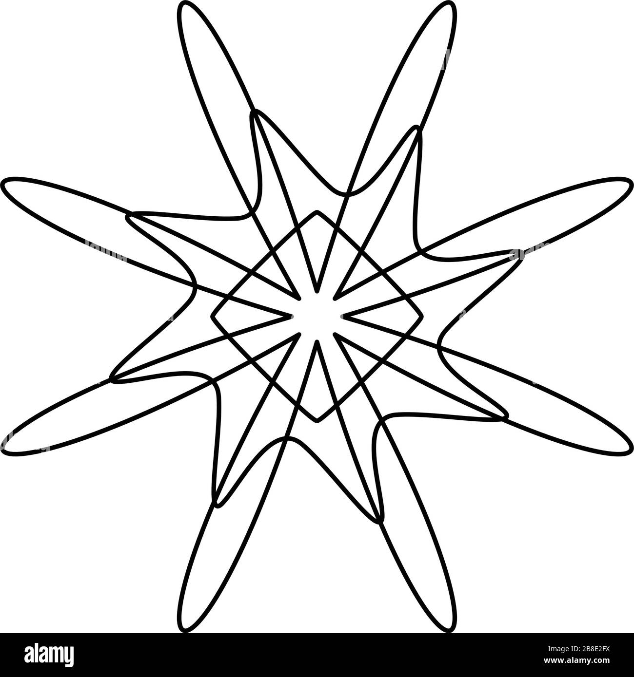 Geometric mandala / ornament / decoration symbol, icon. Simple, basic ...