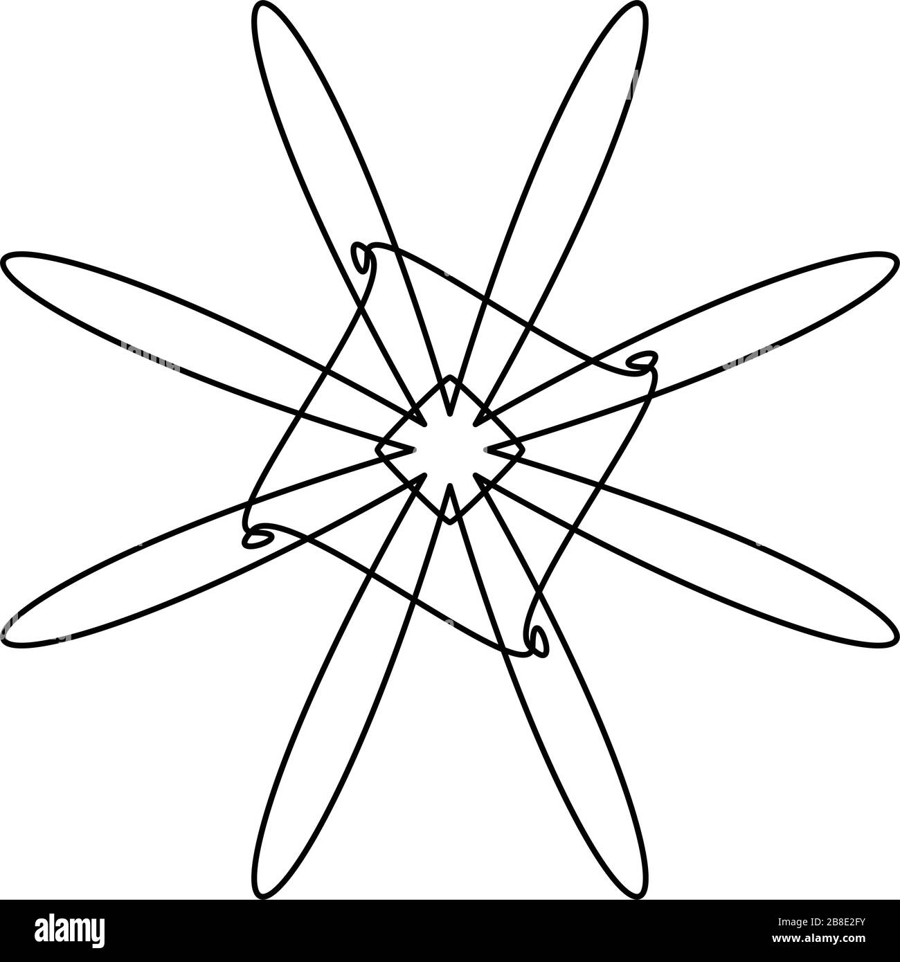 Geometric mandala / ornament / decoration symbol, icon. Simple, basic ...
