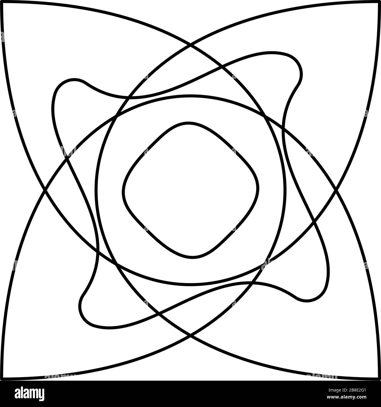 Geometric mandala / ornament / decoration symbol, icon. Simple, basic ...