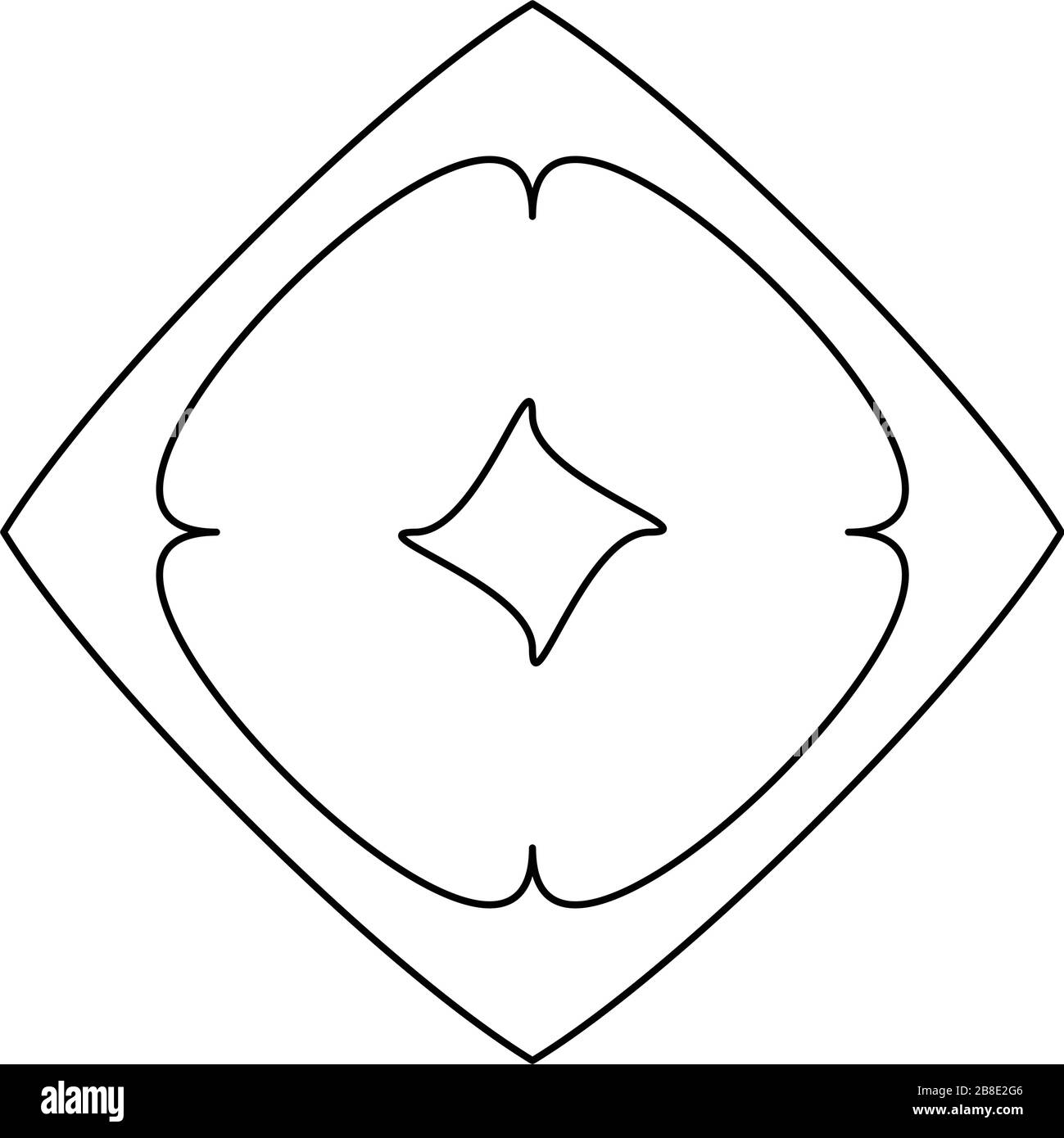 Geometric mandala / ornament / decoration symbol, icon. Simple, basic ...
