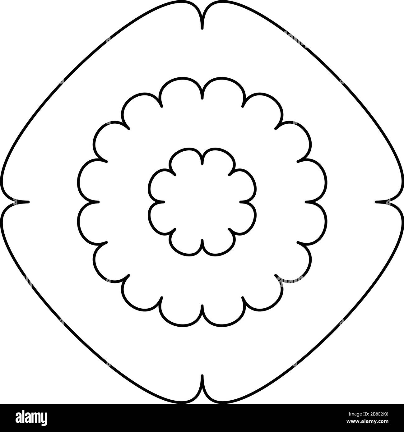 Geometric mandala / ornament / decoration symbol, icon. Simple, basic ...