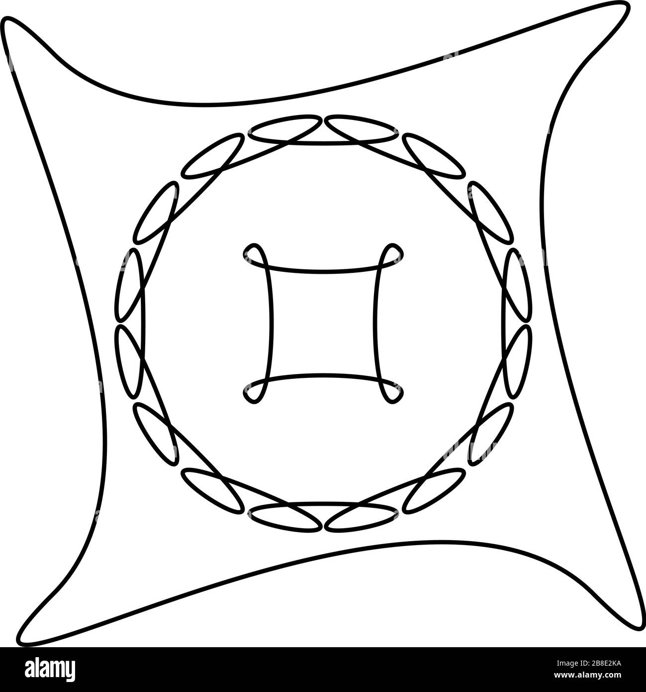 Geometric mandala / ornament / decoration symbol, icon. Simple, basic ...