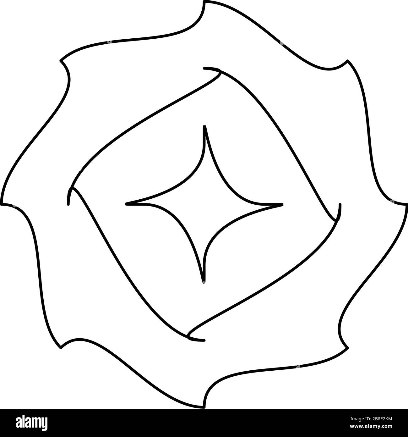 Geometric mandala / ornament / decoration symbol, icon. Simple, basic ...