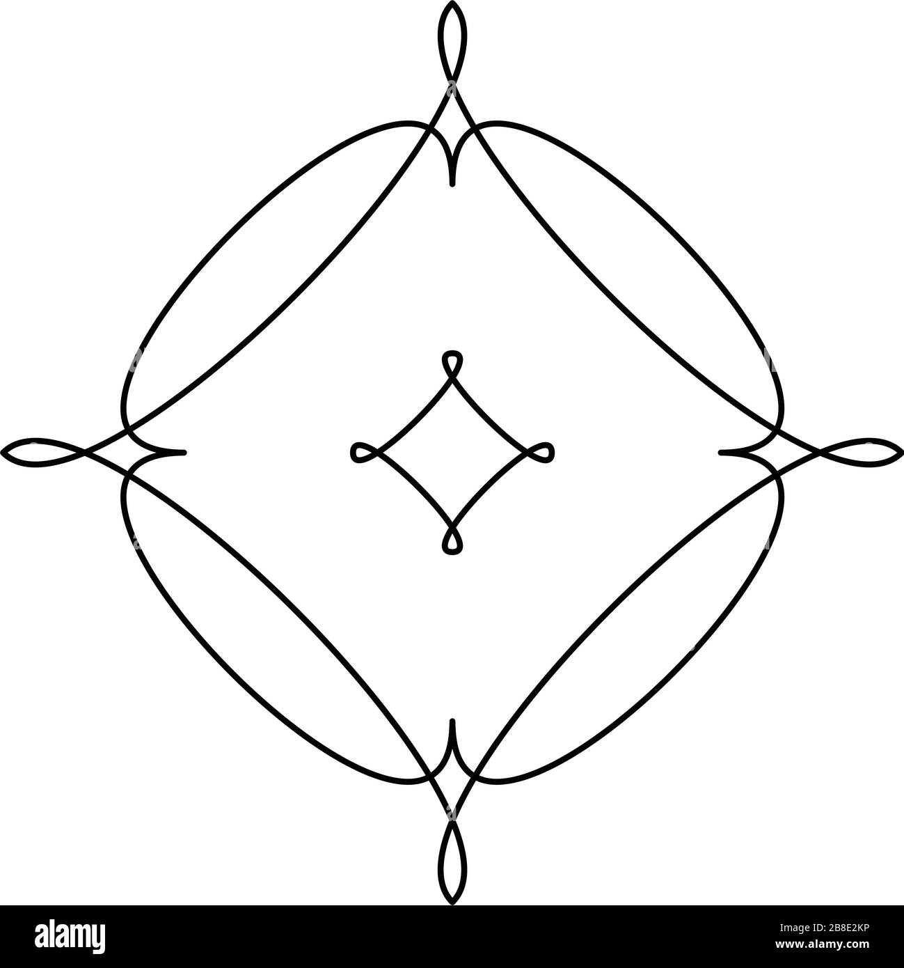 Geometric mandala / ornament / decoration symbol, icon. Simple, basic ...