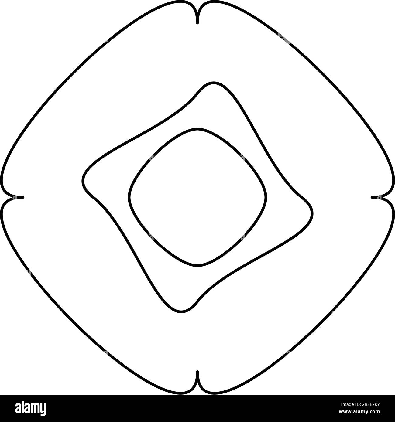 Geometric mandala / ornament / decoration symbol, icon. Simple, basic ...