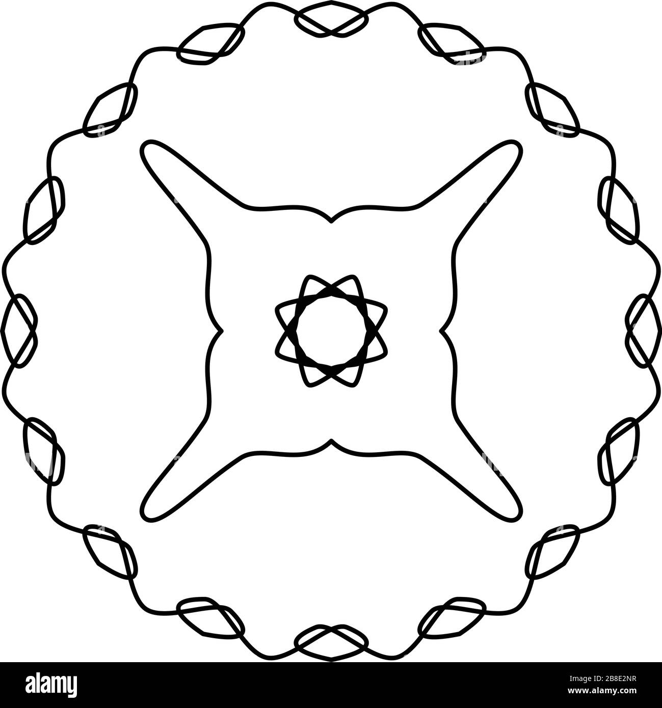 Geometric mandala / ornament / decoration symbol, icon. Simple, basic ...