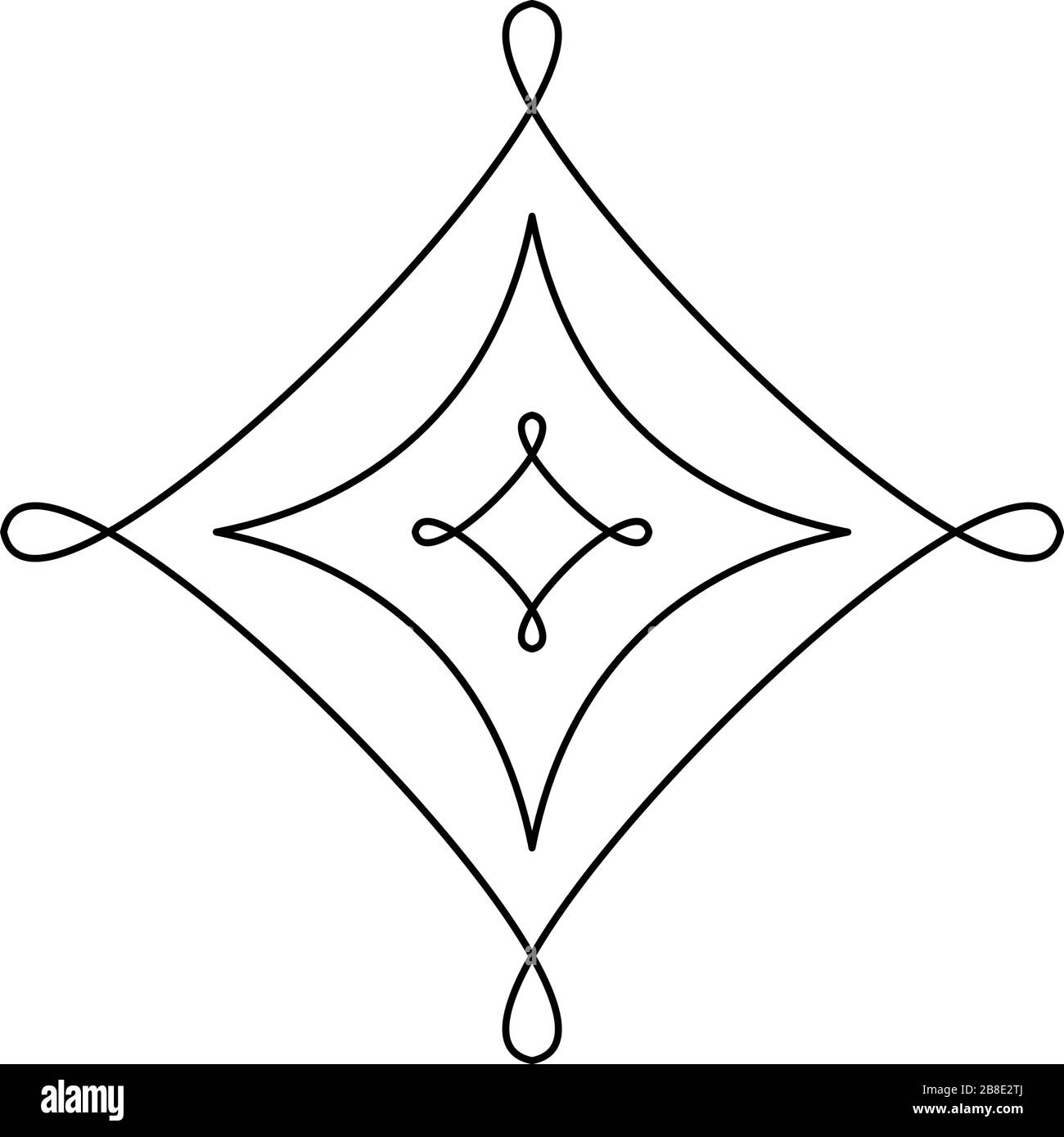 Geometric mandala / ornament / decoration symbol, icon. Simple, basic ...