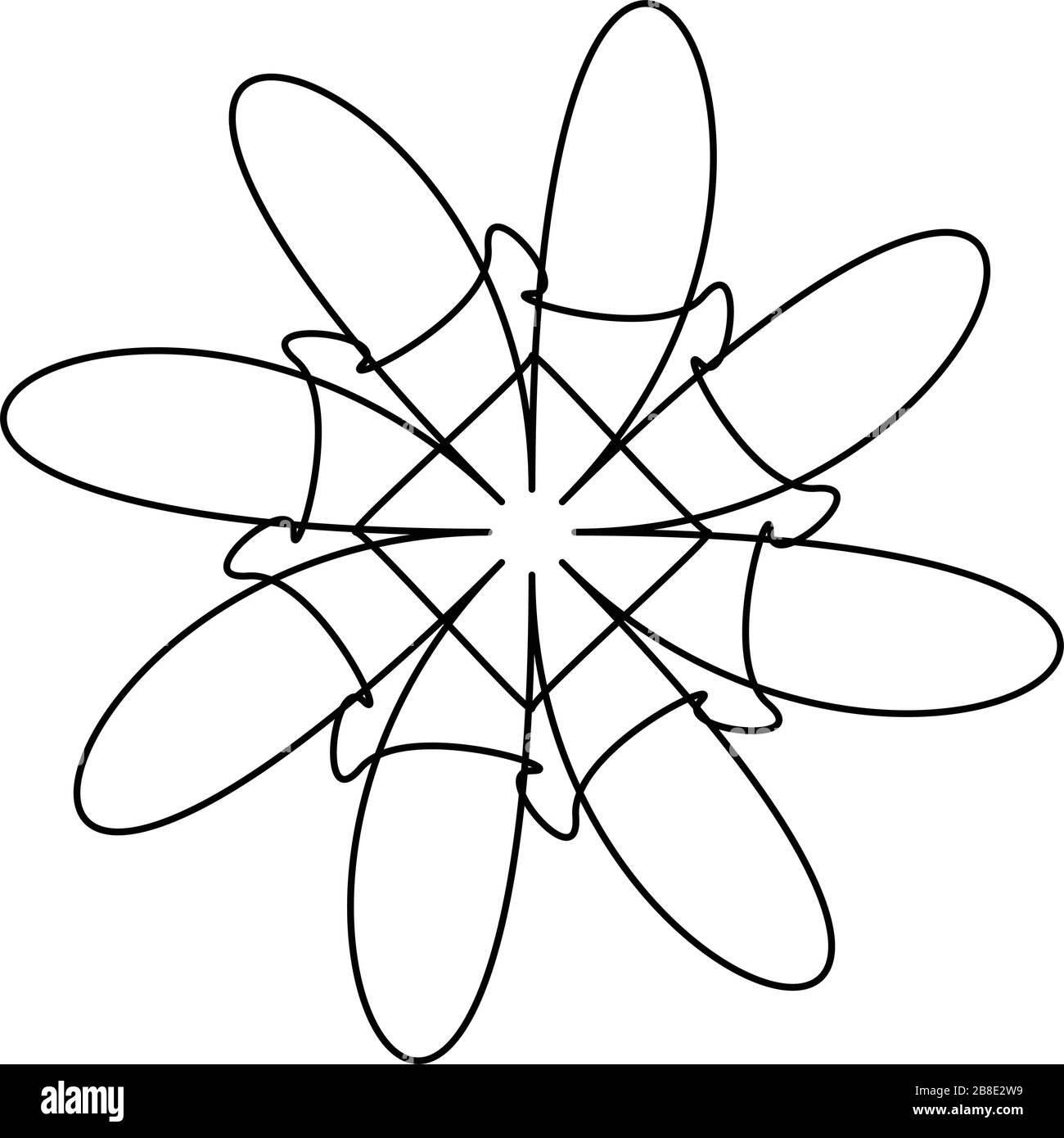 Geometric mandala / ornament / decoration symbol, icon. Simple, basic ...