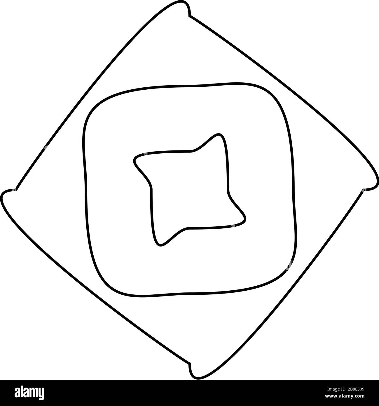 Geometric mandala / ornament / decoration symbol, icon. Simple, basic ...