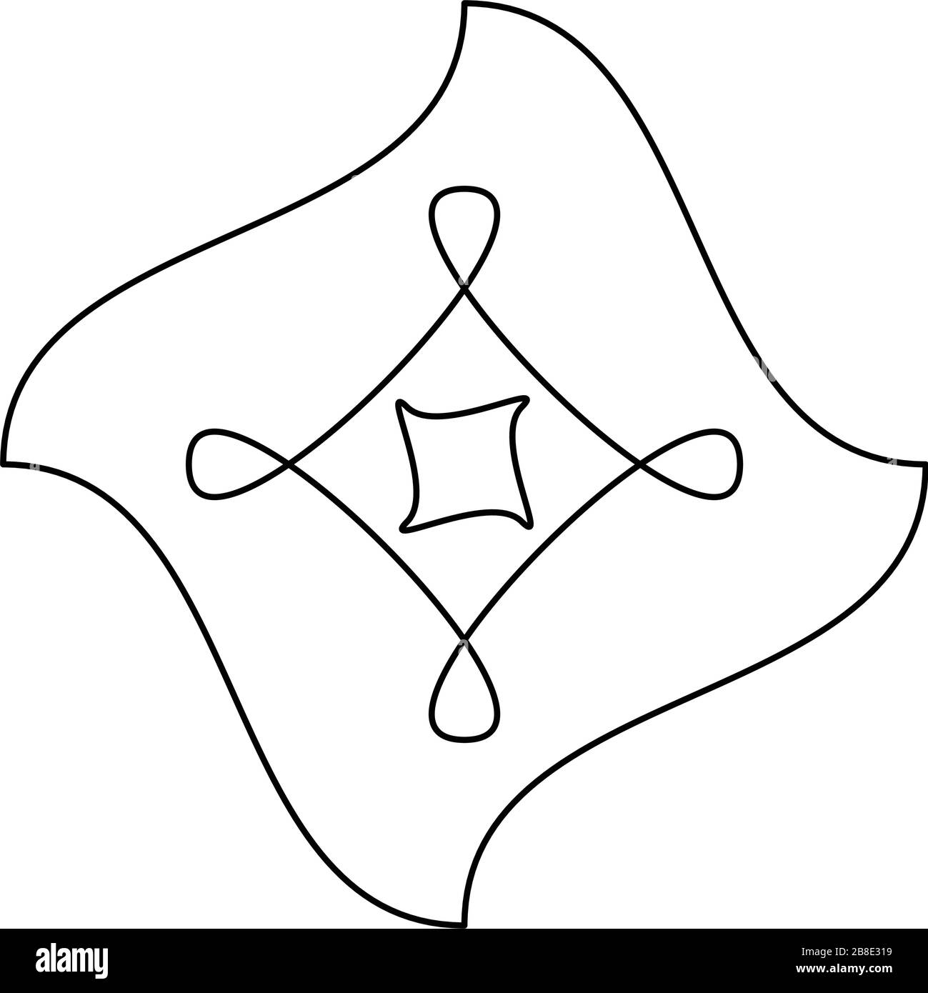 Geometric mandala / ornament / decoration symbol, icon. Simple, basic ...