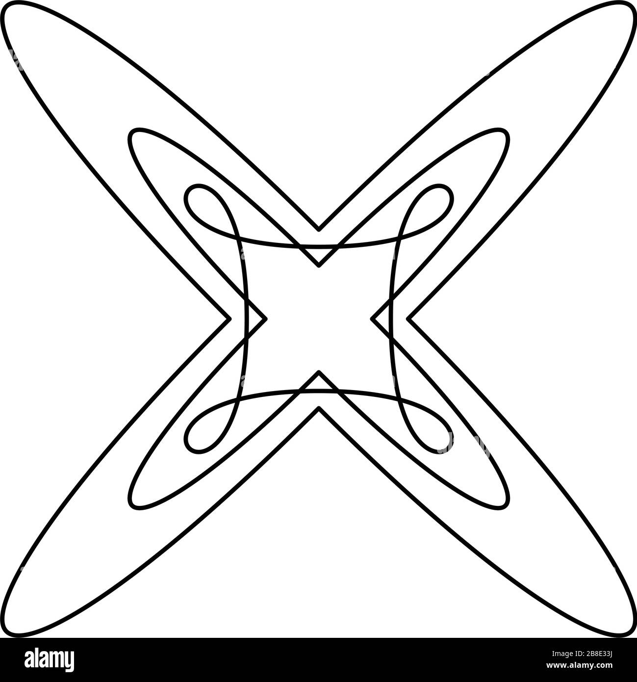 Geometric mandala / ornament / decoration symbol, icon. Simple, basic ...