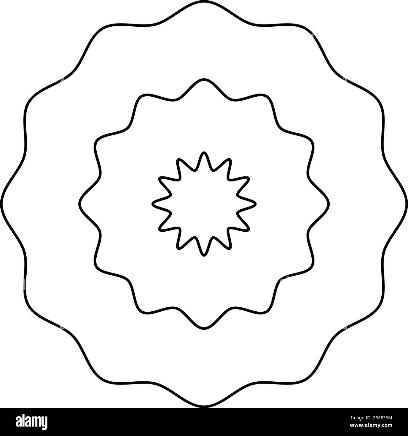 Geometric mandala / ornament / decoration symbol, icon. Simple, basic ...