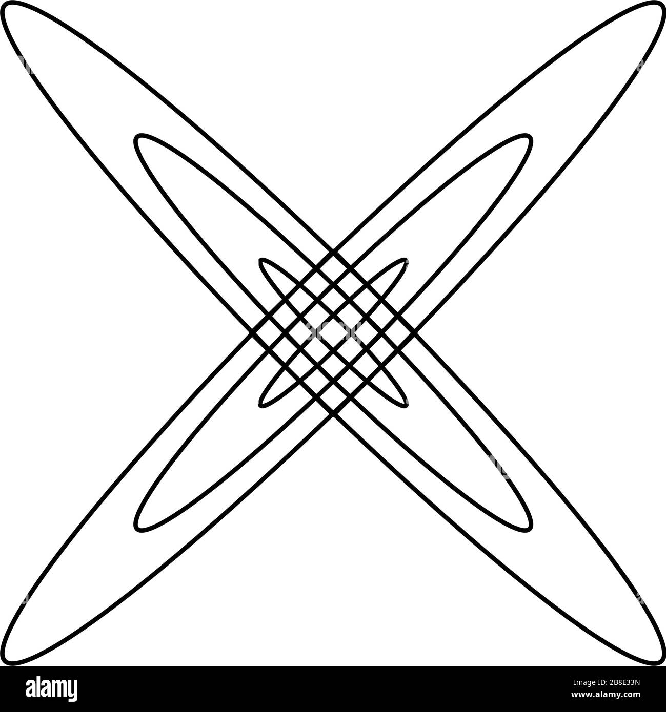 Geometric mandala / ornament / decoration symbol, icon. Simple, basic ...