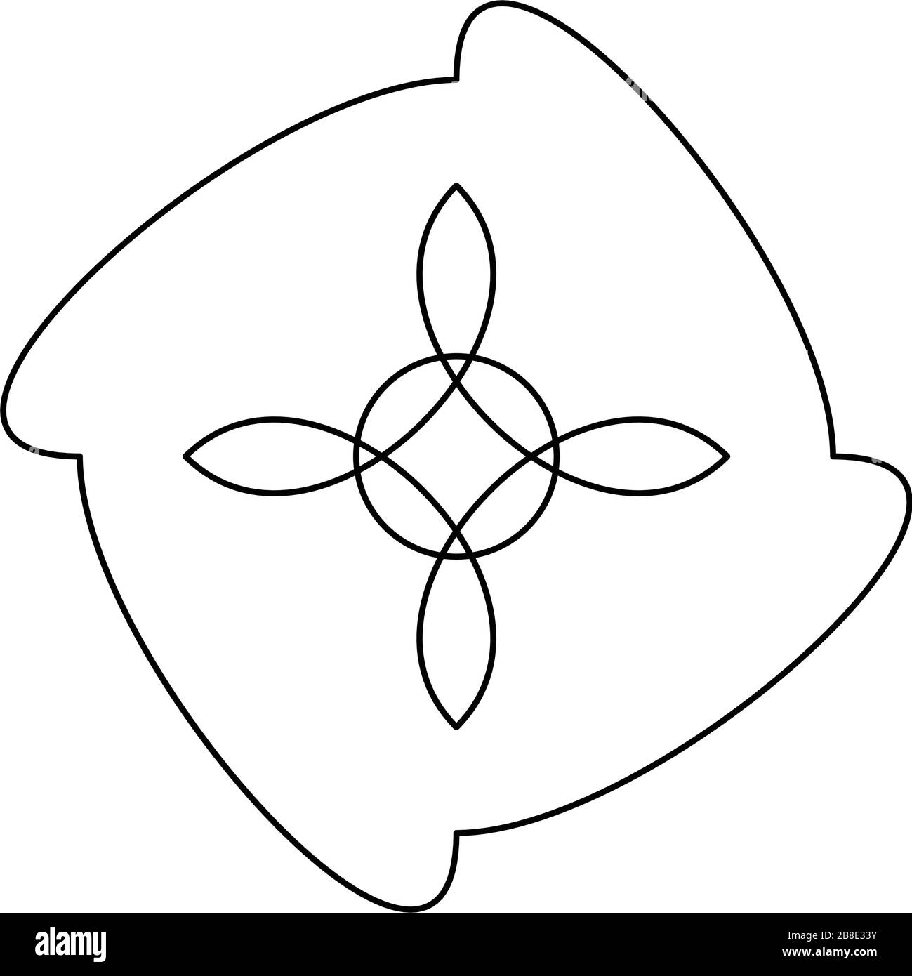 Geometric mandala / ornament / decoration symbol, icon. Simple, basic ...