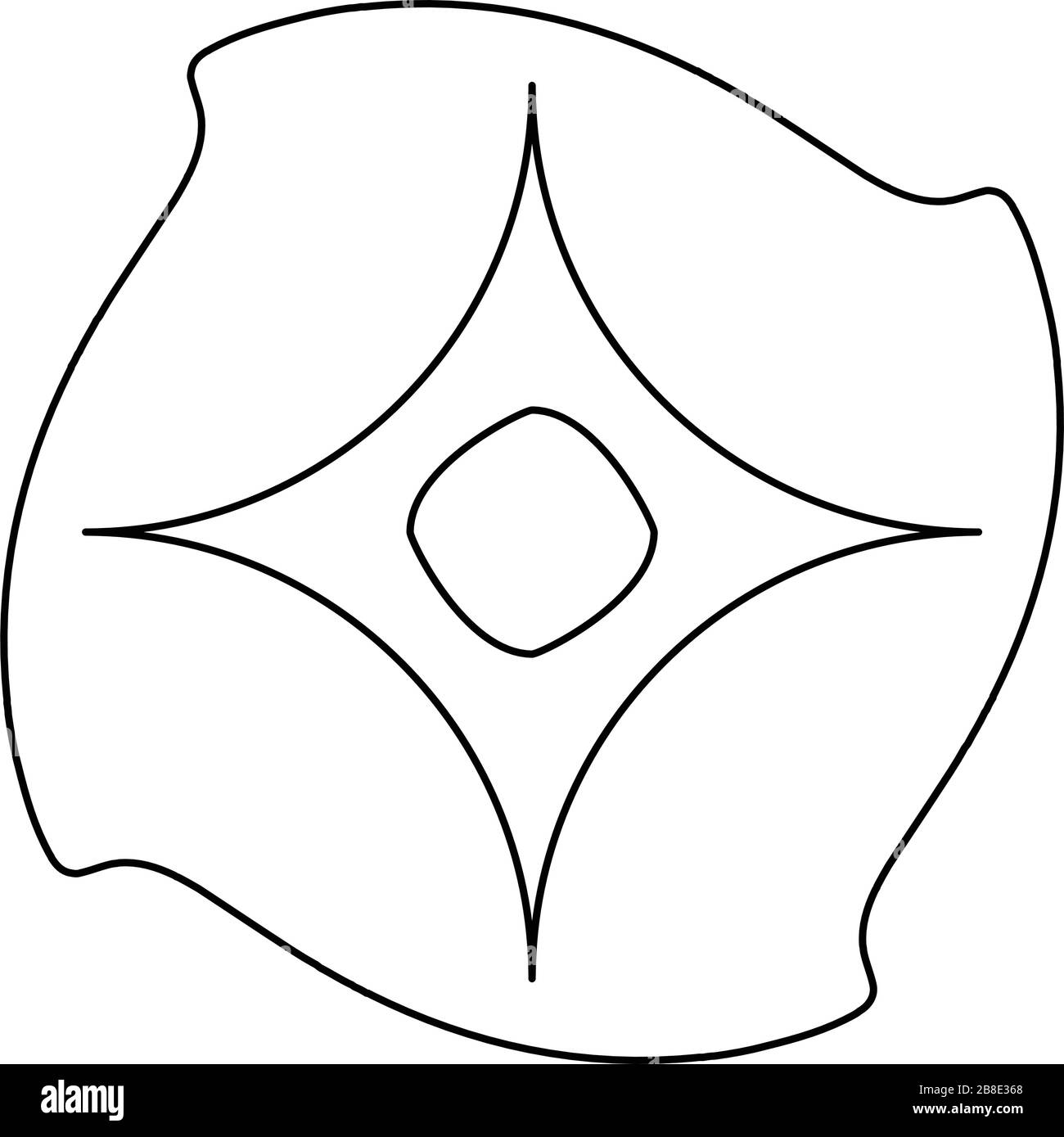 Geometric mandala / ornament / decoration symbol, icon. Simple, basic ...