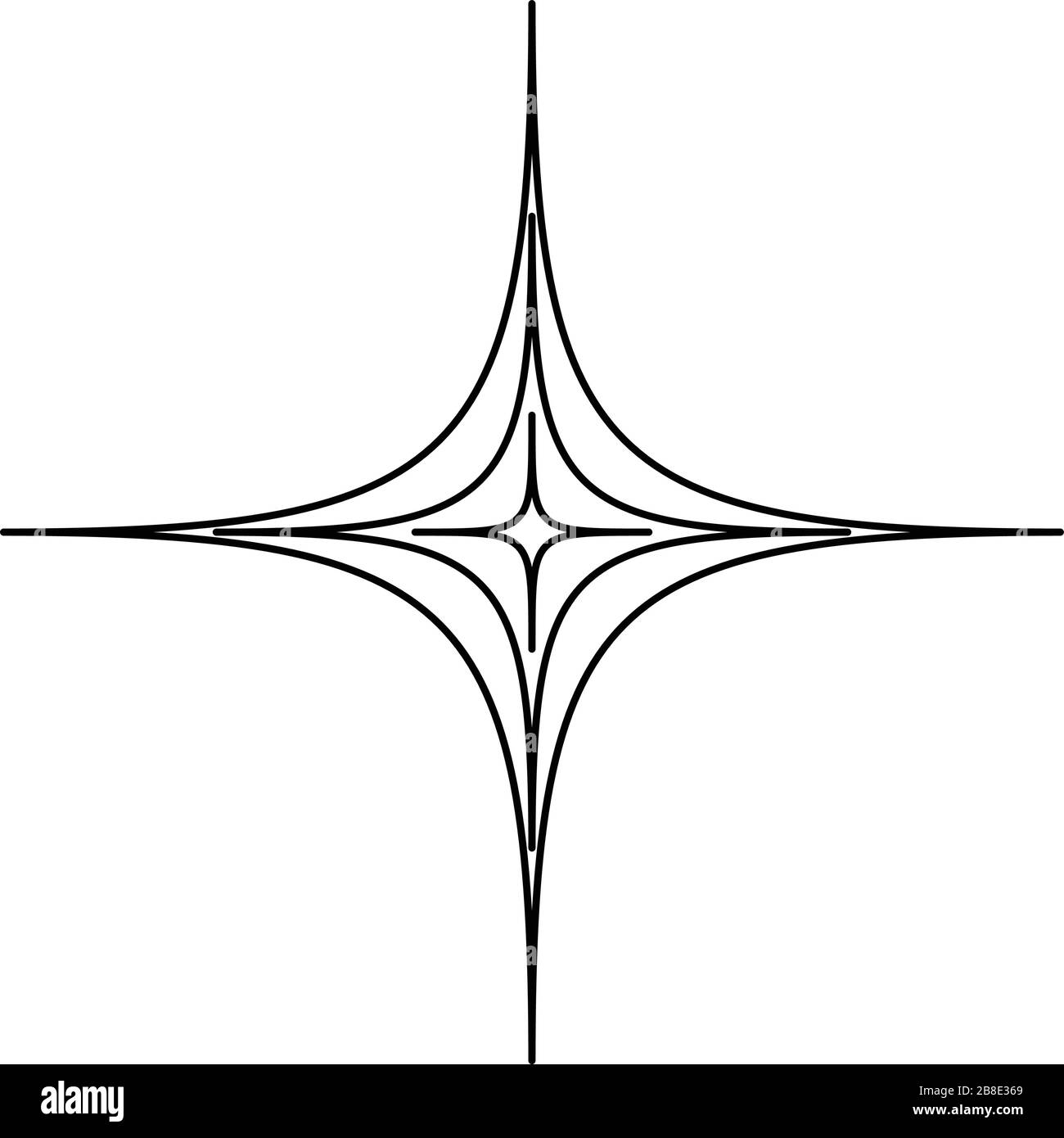Geometric mandala / ornament / decoration symbol, icon. Simple, basic ...