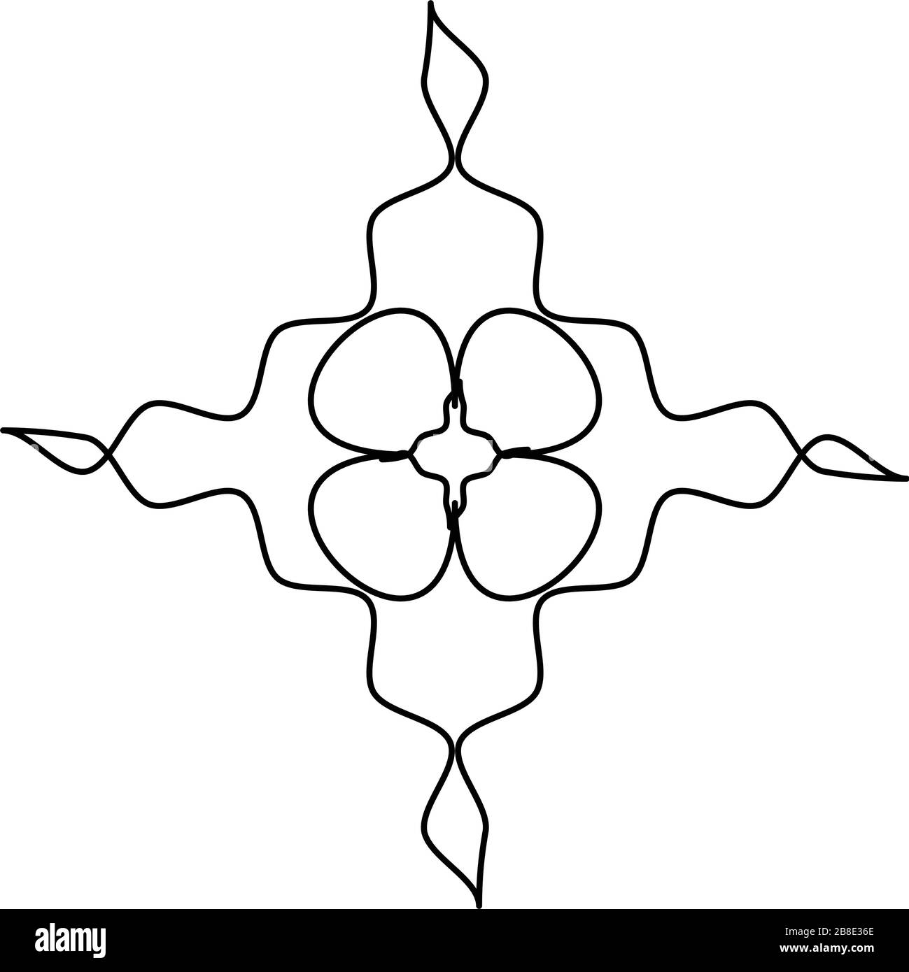 Geometric mandala / ornament / decoration symbol, icon. Simple, basic ...