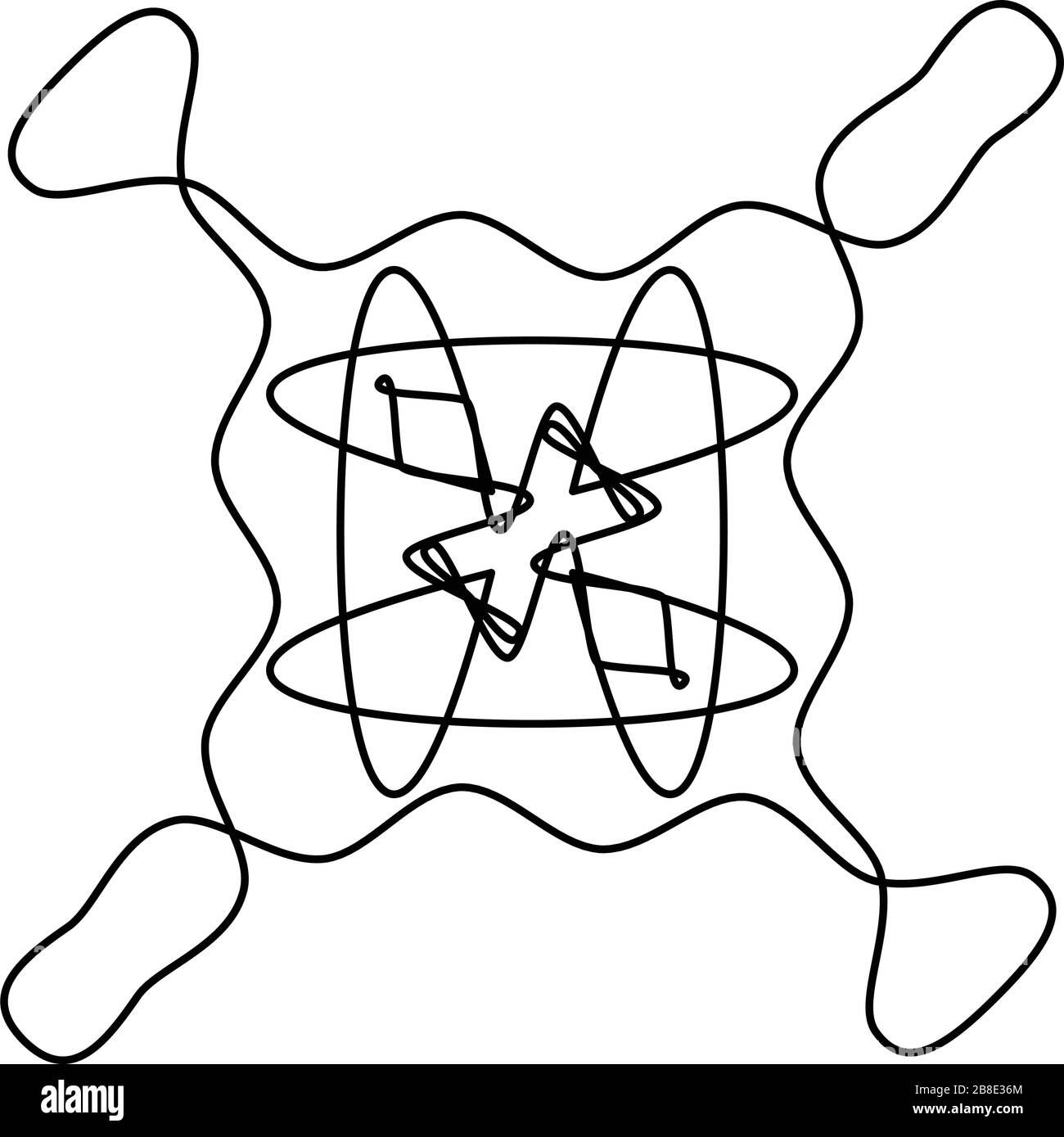 Geometric mandala / ornament / decoration symbol, icon. Simple, basic ...