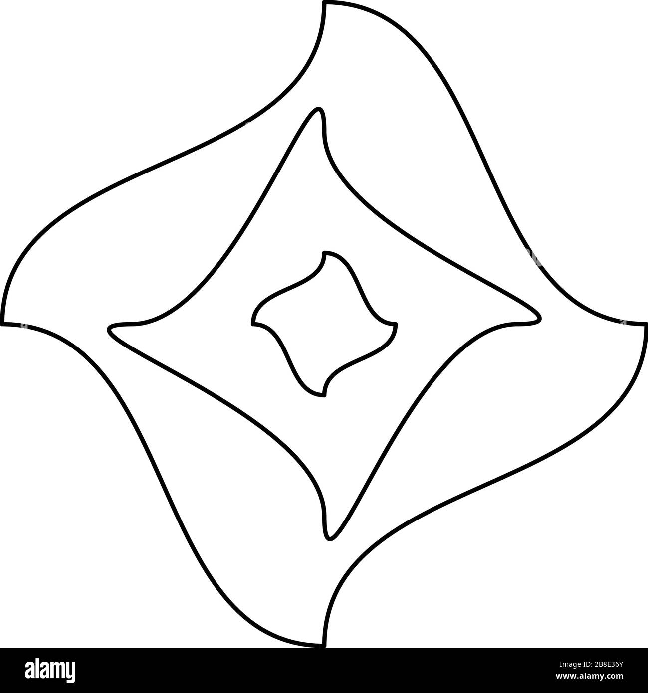 Geometric mandala / ornament / decoration symbol, icon. Simple, basic ...
