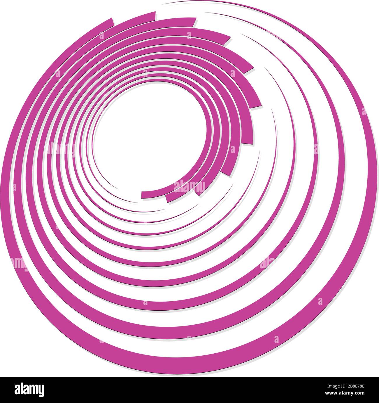 Single-colored,monochrome twirl, swirl. Shape with rotation, spin ...