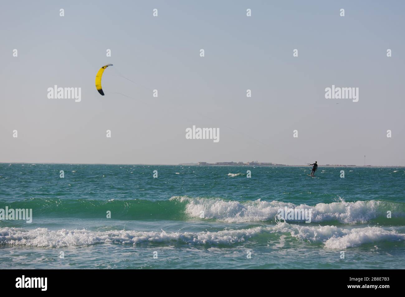 Kitesurfing, Kiteboarding action photos sea sport extreme Stock Photo ...