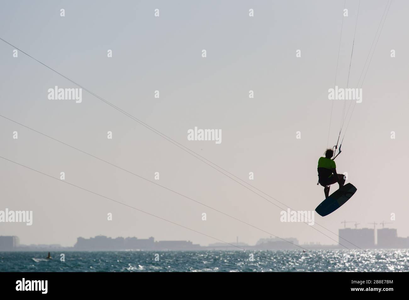 Wakeboarding sea parachuts s splash water variety extreme Stock Photo ...