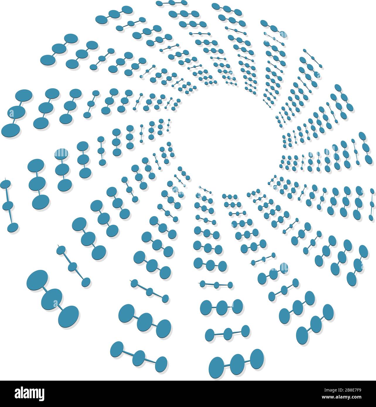 Single-colored,monochrome twirl, swirl. Shape with rotation, spin ...