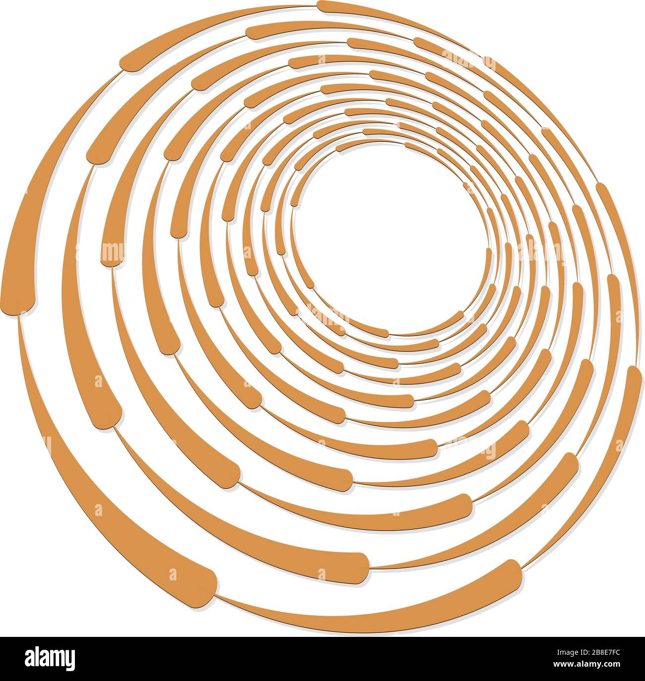 Single-colored,monochrome twirl, swirl. Shape with rotation, spin ...