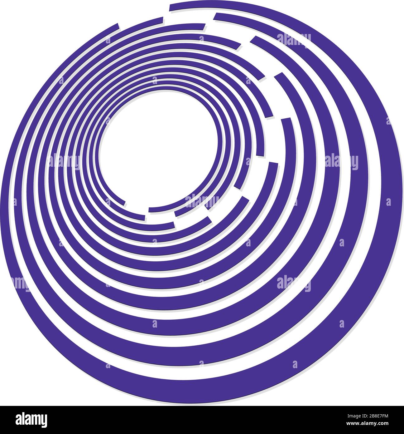 Single-colored,monochrome twirl, swirl. Shape with rotation, spin ...