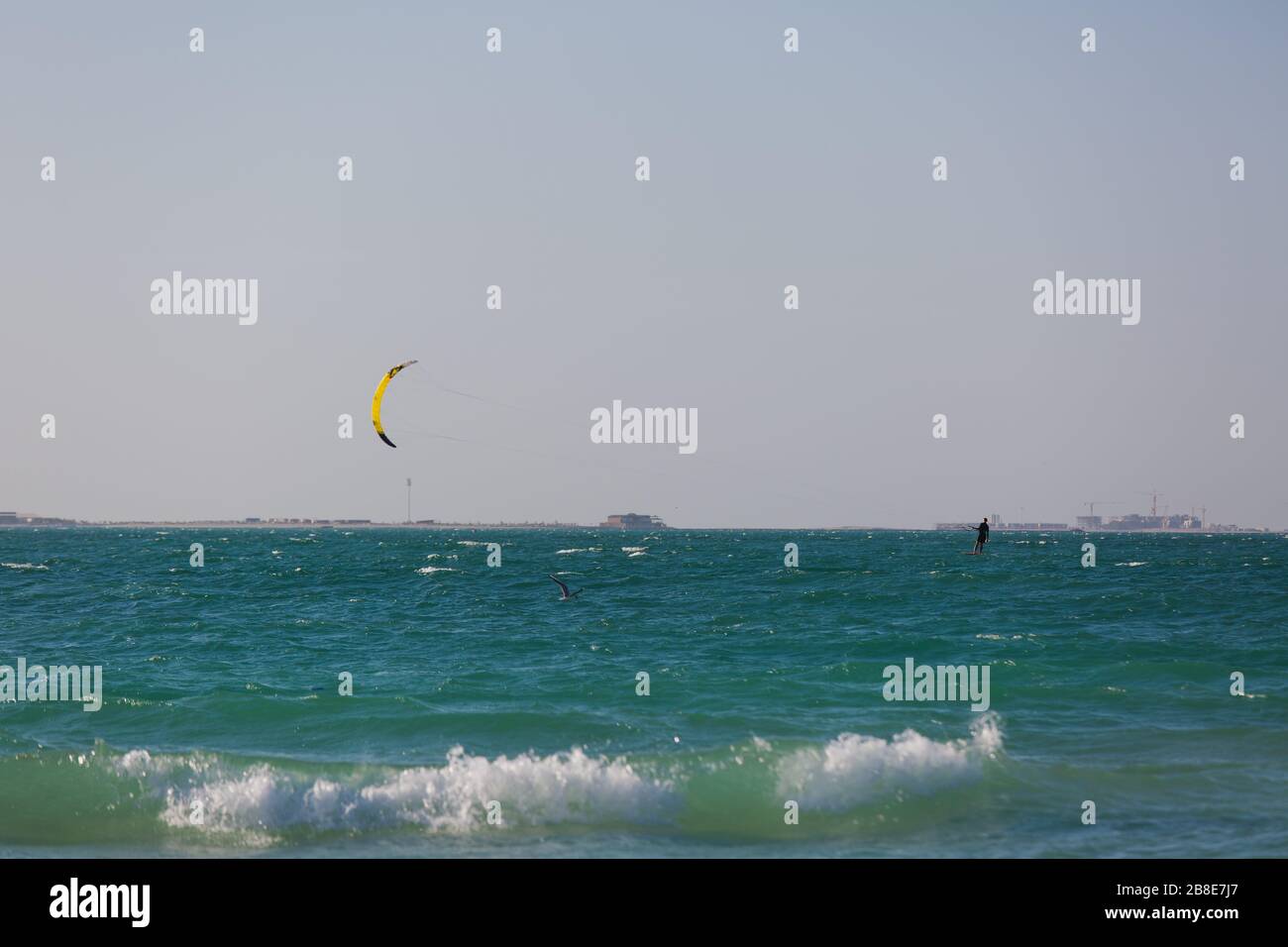 Kitesurfing, Kiteboarding action photos sea sport extreme Stock Photo ...
