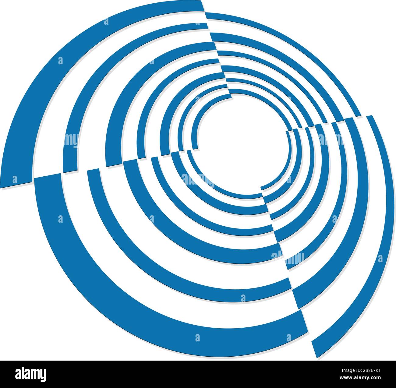 Single-colored,monochrome twirl, swirl. Shape with rotation, spin ...