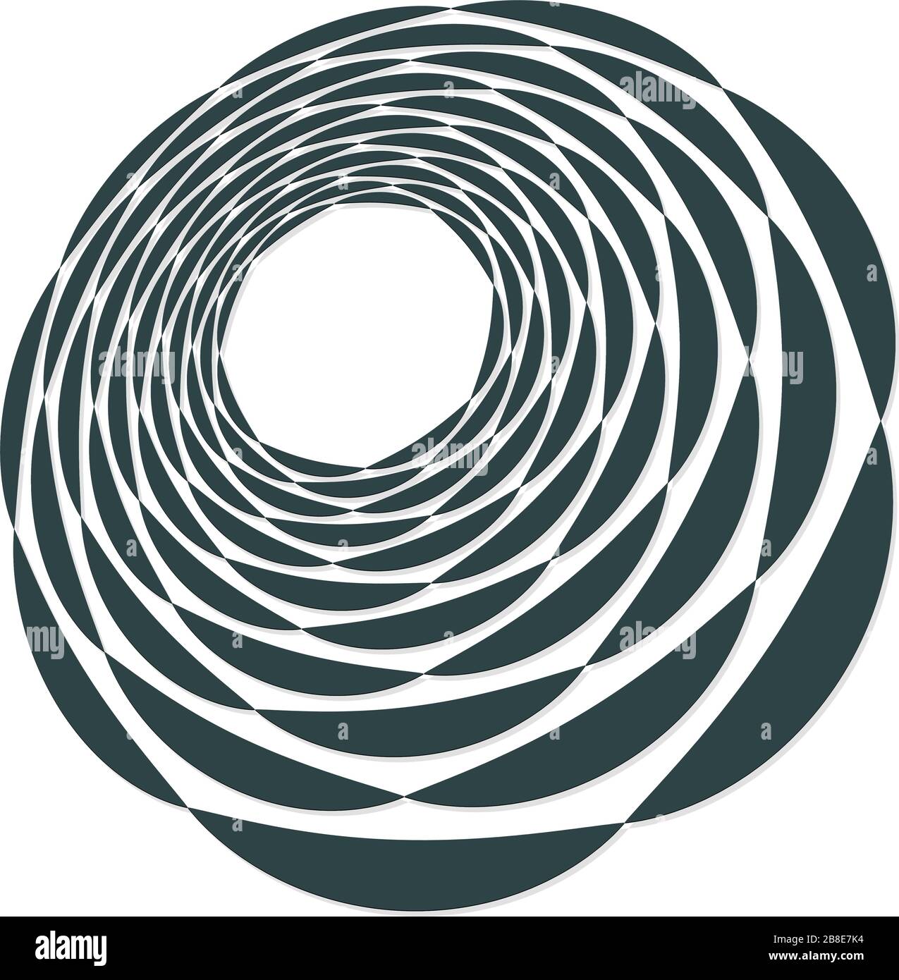 Single-colored,monochrome twirl, swirl. Shape with rotation, spin ...