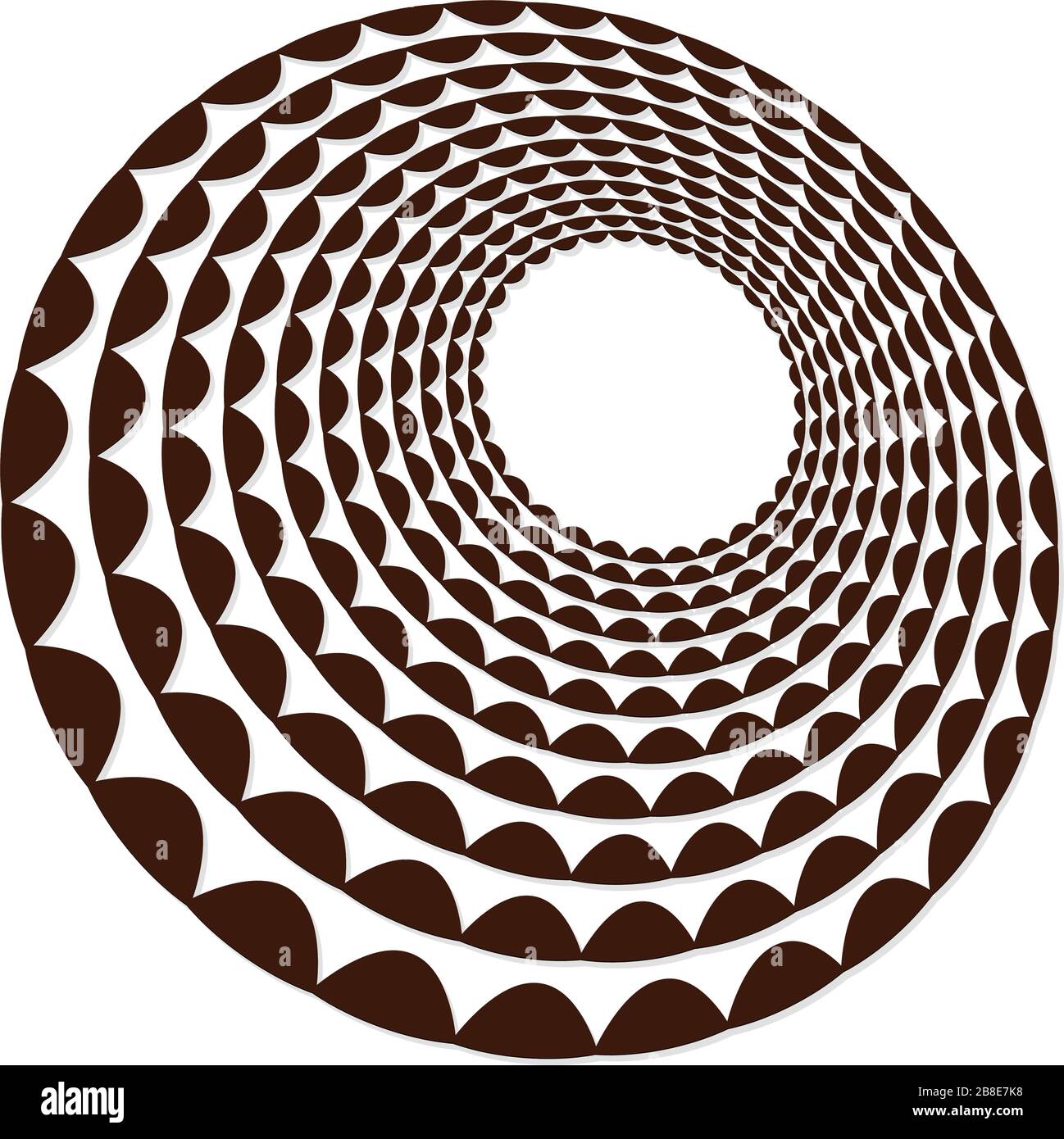 Single-colored,monochrome twirl, swirl. Shape with rotation, spin ...