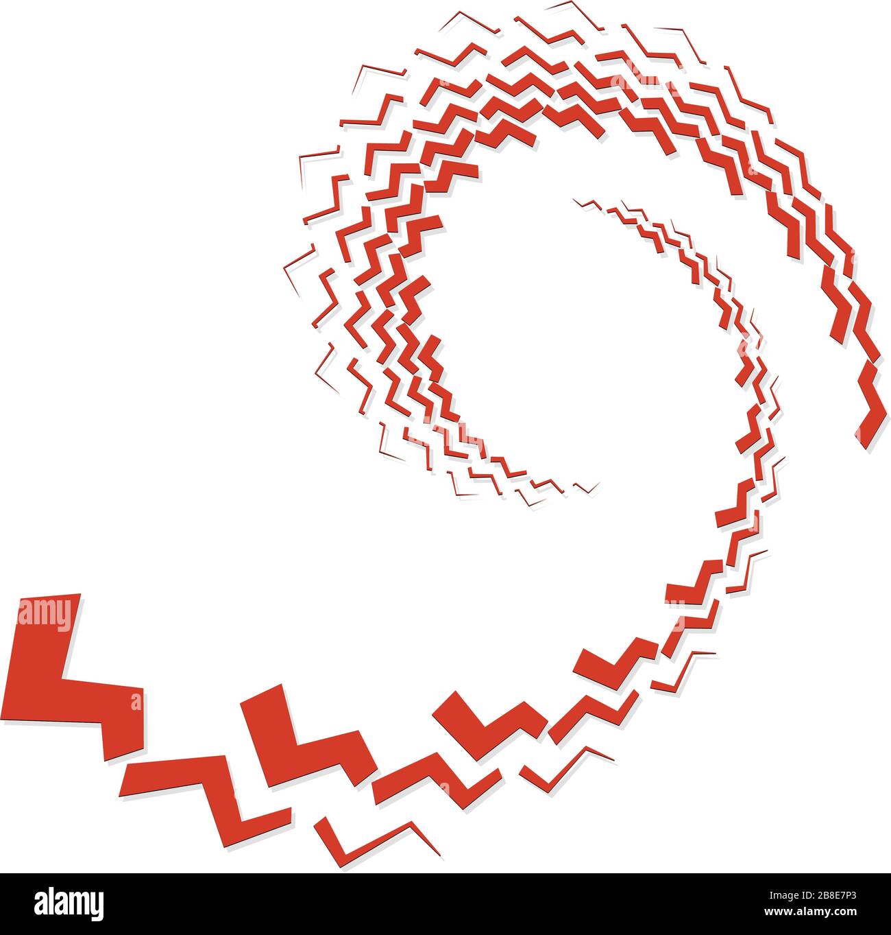 Single-colored,monochrome twirl, swirl. Shape with rotation, spin ...