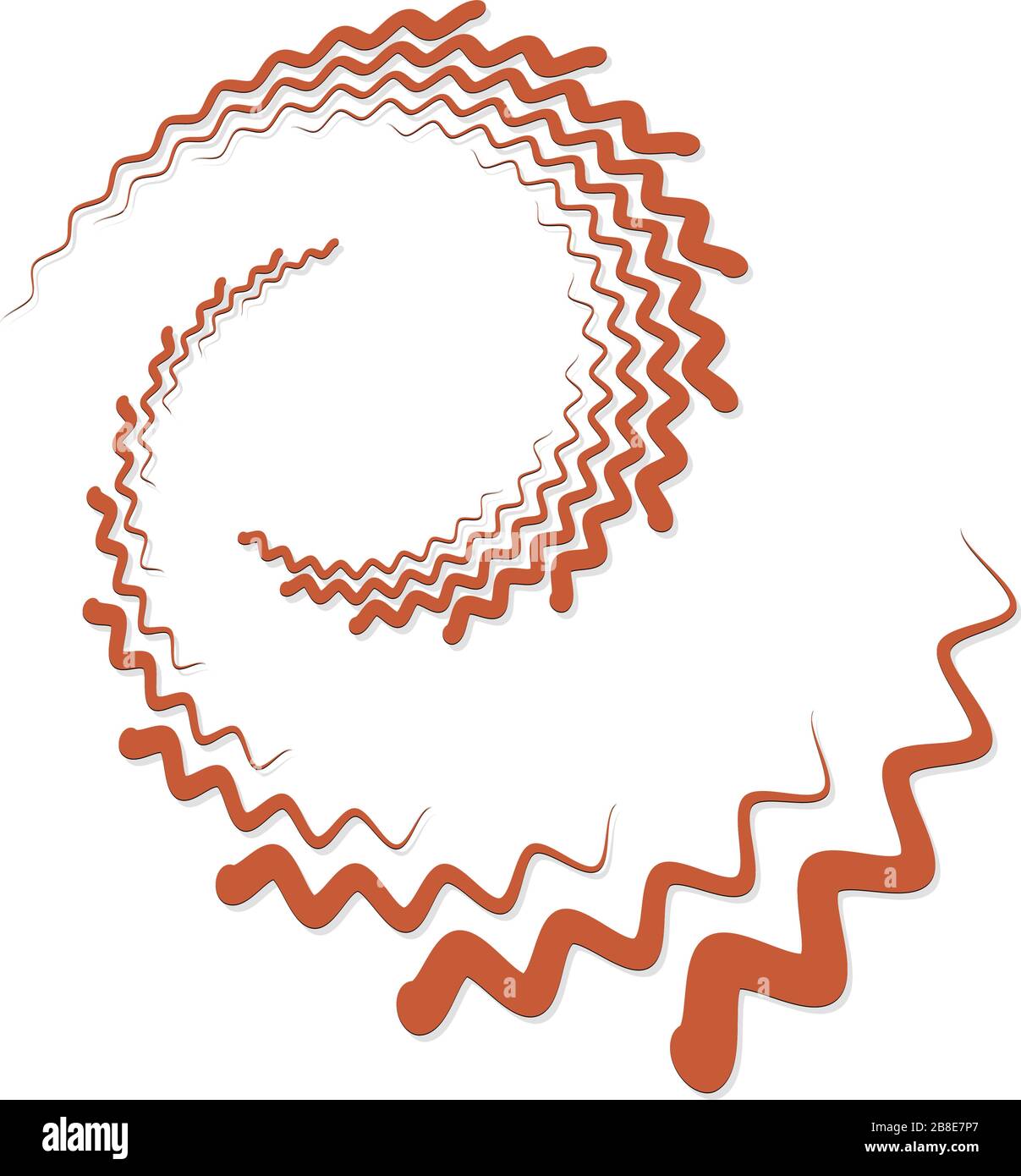 Single-colored,monochrome twirl, swirl. Shape with rotation, spin ...