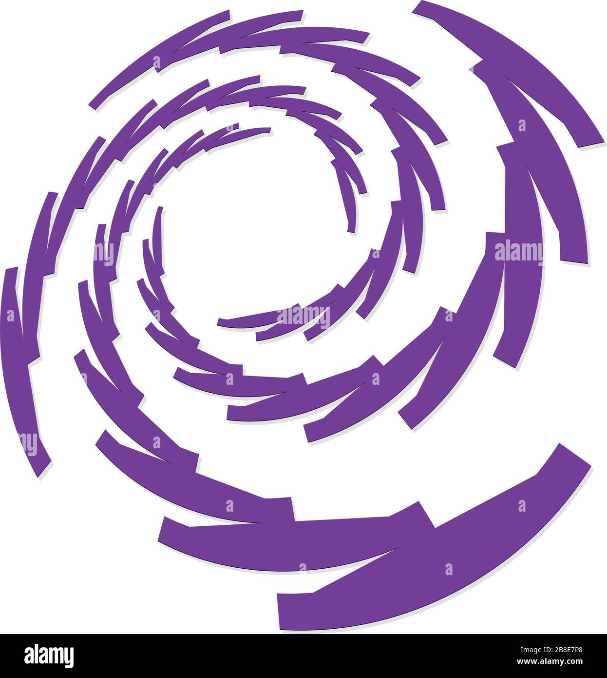 Single-colored,monochrome twirl, swirl. Shape with rotation, spin ...