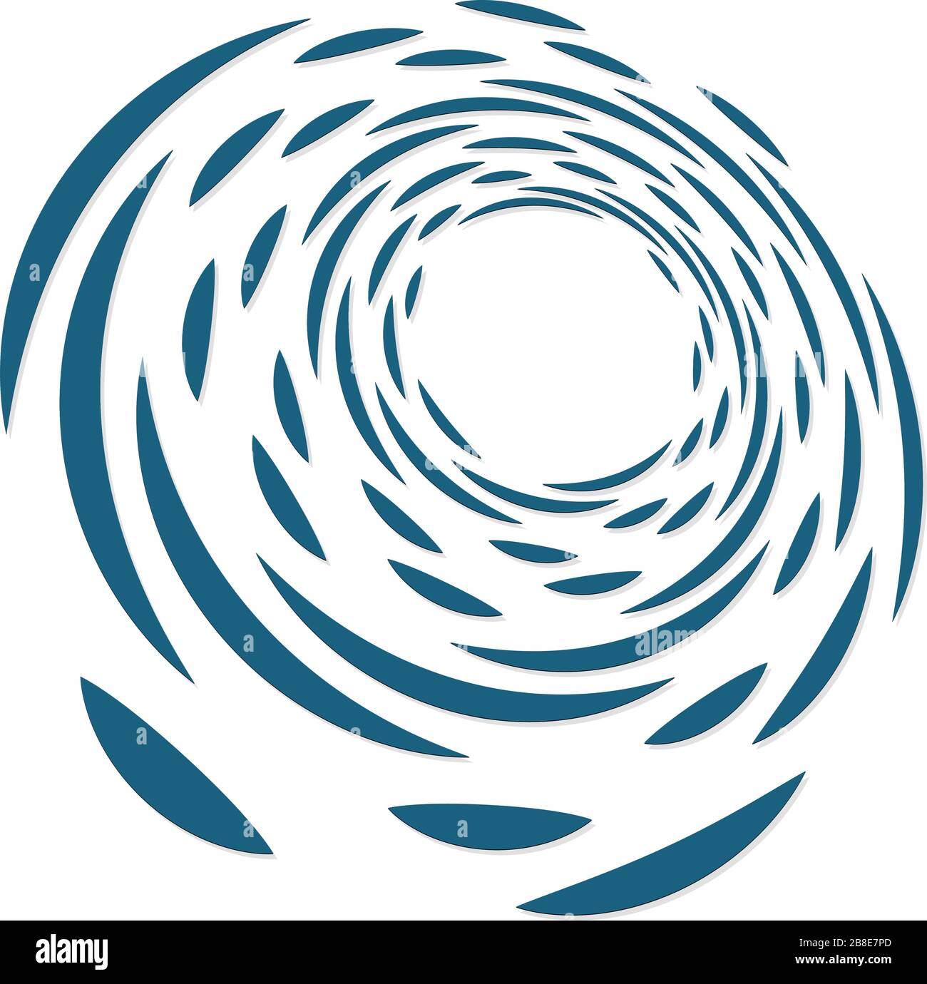 Single-colored,monochrome twirl, swirl. Shape with rotation, spin ...
