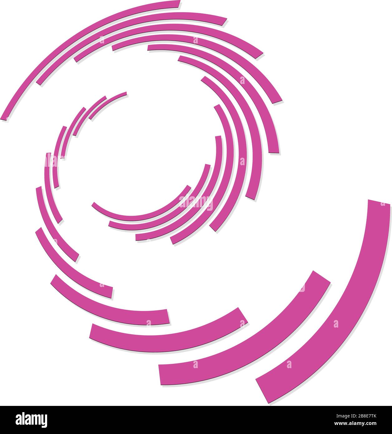 Single-colored,monochrome twirl, swirl. Shape with rotation, spin ...