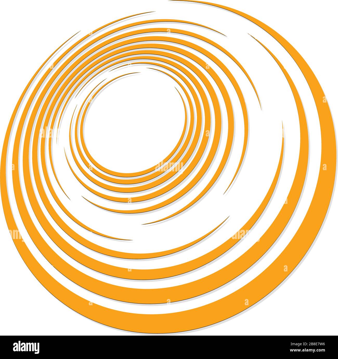 Single-colored,monochrome twirl, swirl. Shape with rotation, spin ...