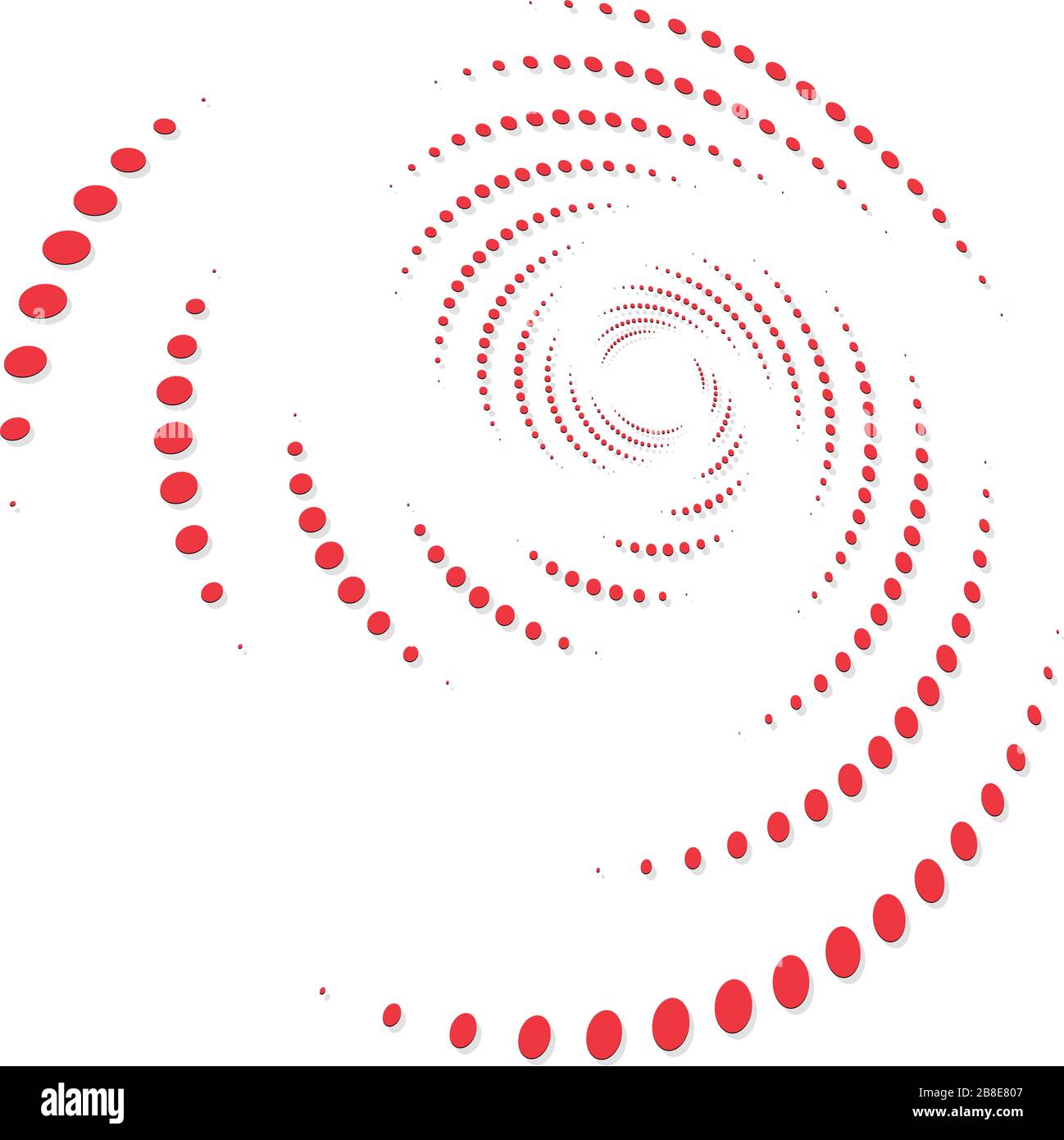 Single-colored,monochrome twirl, swirl. Shape with rotation, spin ...