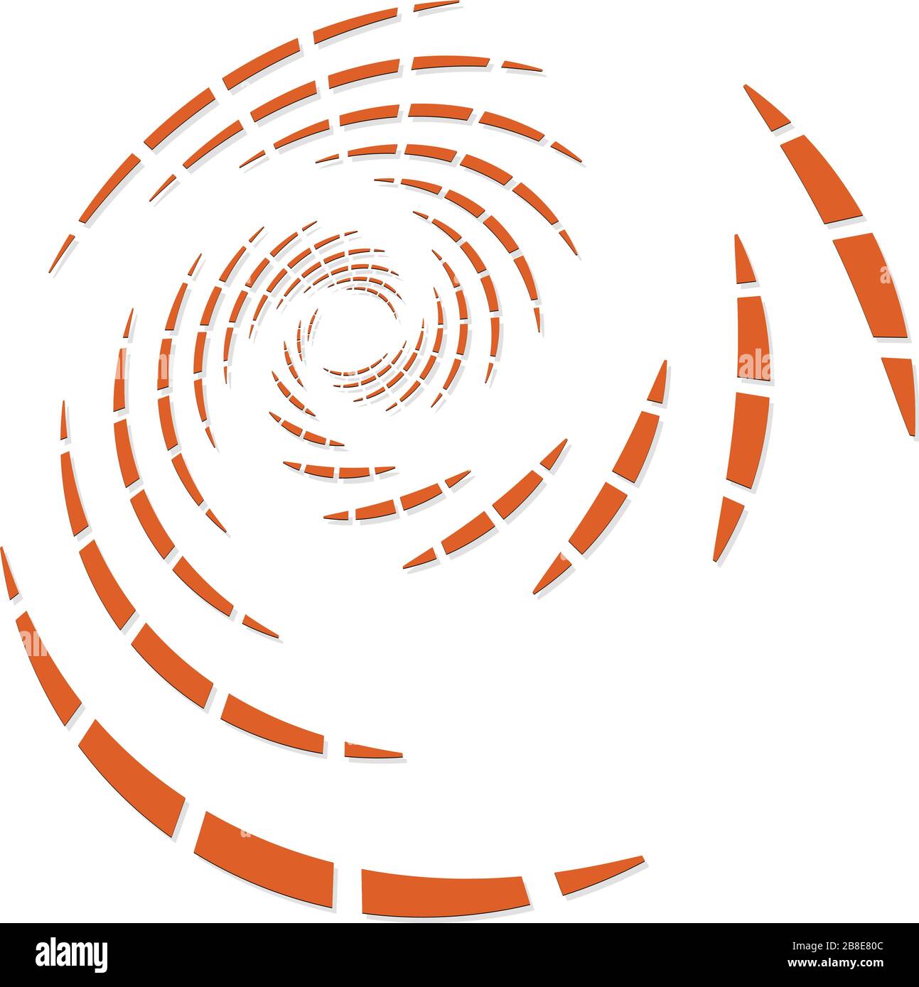 Single-colored,monochrome twirl, swirl. Shape with rotation, spin ...