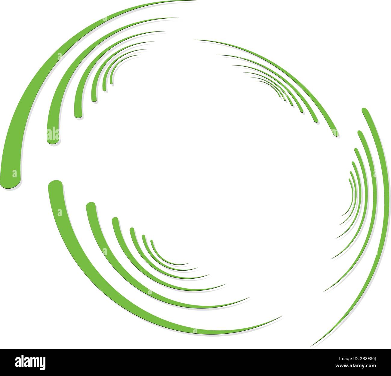 Single-colored,monochrome twirl, swirl. Shape with rotation, spin ...