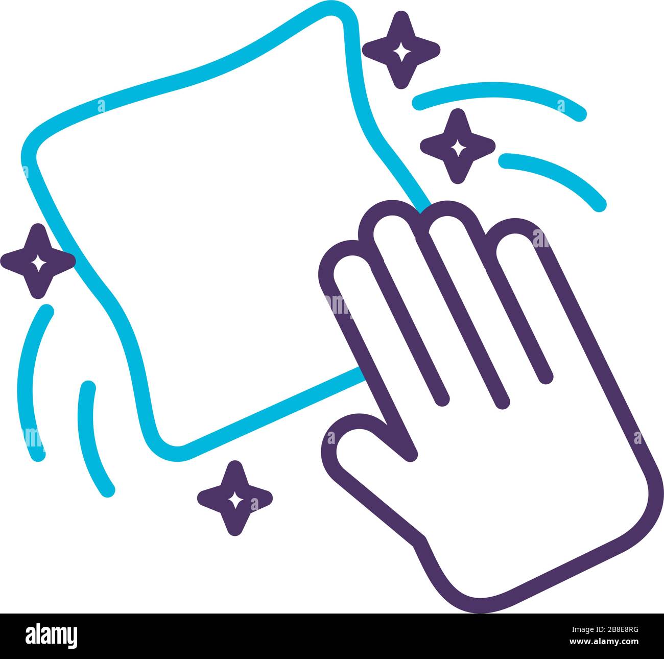 hand wiping cleaning line style Stock Vector Image & Art - Alamy