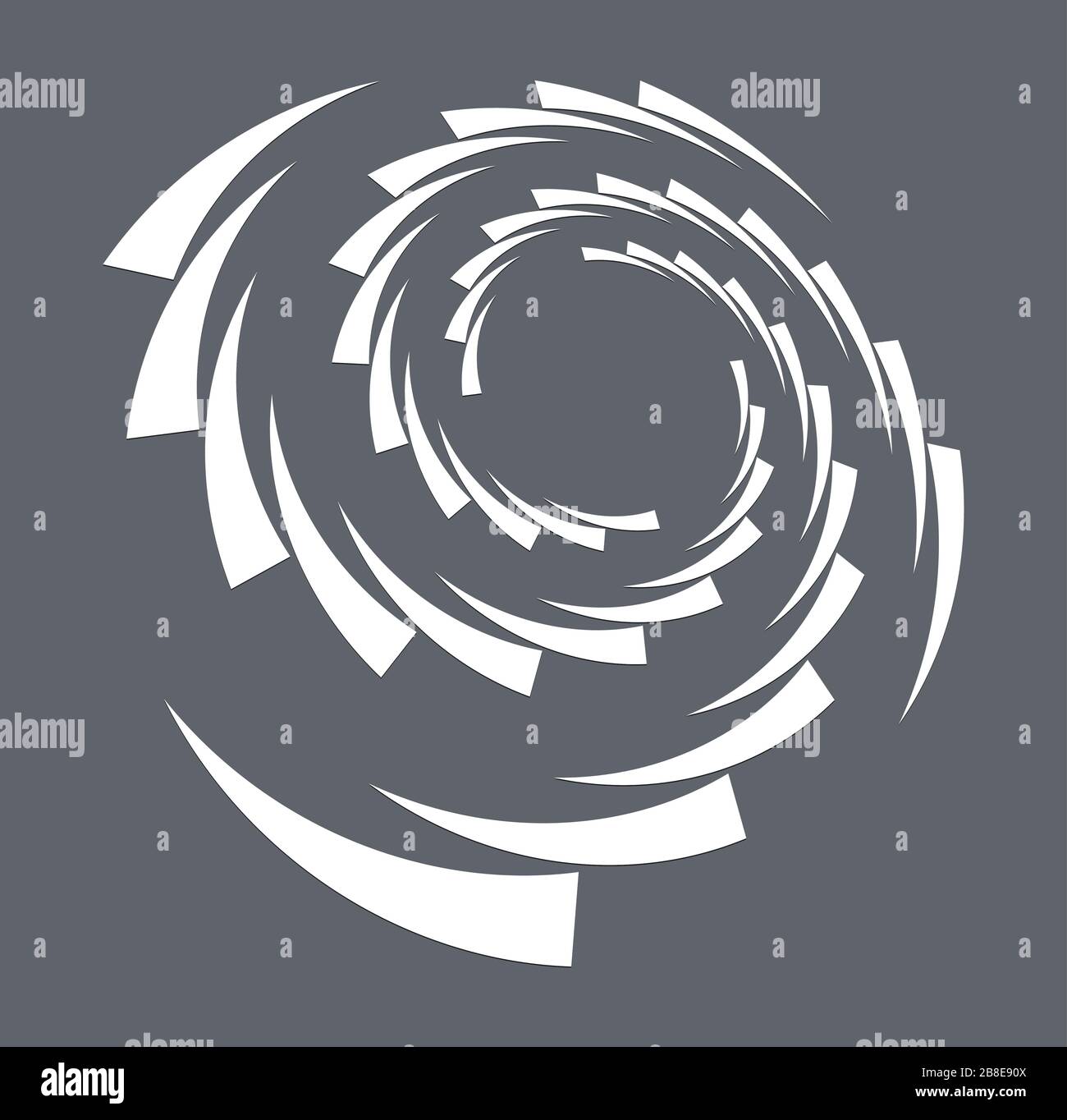 white helical, spiraling, curl and curly shape. spiral, twirl, swirl ...